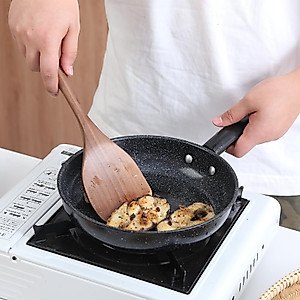 MornHalo 5PCS Black Walnut Wooden Spoons For Cooking 12-inch Smooth Finish Corner Spoon And Cooking Spoons-Comfortable Grip Wood Spoons for Cooking - Non-Stick Wooden Cooking Utensils