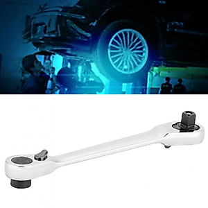 Akozon Allen Wrench, 1/4" Mini Ratchet Socket Wrench Screwdriver Hex Wrench Quick Release Ratchet Wrench (130mm)