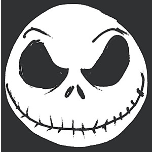 Disney-Junior's Nightmare Before Christmas Big Face Jack Tri-Blend Racerback Layering Tank, Black Heather, Small