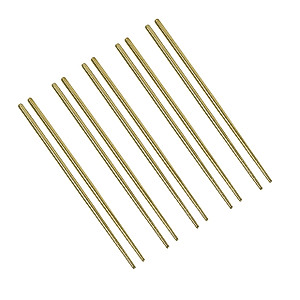 Helen's Asian Kitchen Stainless Steel Chopsticks, Set of 5-Pair, One Size, Gold