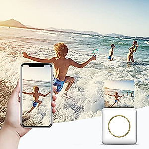 Mini Thermal Printe-r,Mobile Printe-r,Wireless Thermal Printe-r,Thermal Bluetooth Label Printe-r Portable Smart Photo Printe-r for iOS & Android