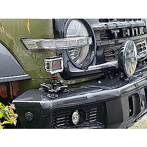 ULIBERMAGNET Magnetic Action Camera Mount,Solid Aluminum Magnetic Mount Tripod with Mini Ball Head,Strong Rubber Coated Magnet with 1/4’’-20 Male Thread Stud for Mobile Camera,GoPro,Security Camera