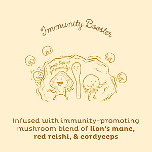 KOS Golden Mylk with Tumeric and Ginger, Organic Superfood Latte Powder, Adaptogen Mushroom Blend - Coffee Creamer, Dessert & Smoothie - Caffeine Free, Vegan, Dairy-Free, Gingerbread Chai, 28 Servings