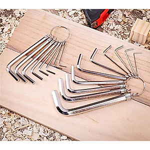 Lamdo Allen Wrench Hex Key Set -Set Sizes 1.5-6mm - Pure steel (8 WRENCHES - INDUSTRIAL GRADE) (silver)