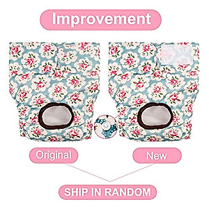 CuteBone Dog Diapers Female Small 3 Pack Reusable Puppy Period Diapers for Heat Cycle D14S