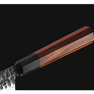 9 Inch Kiritsuke Japanese Chef Knife, Ultra-Sharp Carbon Stainless Steel Professional Cooking Kitchen Knife | Meat Slicing, Vegetable and Sushi Knife