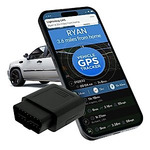Lightning GPS OBD-II Real-Time GPS Tracker for Vehicles – Easy Installation, Flexible Subscription Plans for Cars, Trucks, Fleets & Teen Drivers – GPS Locator w/Instant Alerts – Subscription Required