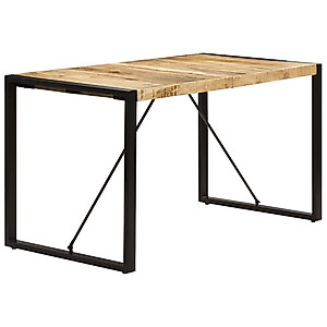 YPWRENH Cocktail Table Kitchen End Table Dining Table 55.1"x27.6"x29.5" Solid Mango Wood for Dining Room, Kitchen or Living Room