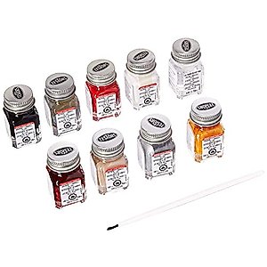 Testors 9120 Auto Detail Enamel Paint Set.25 oz bottles