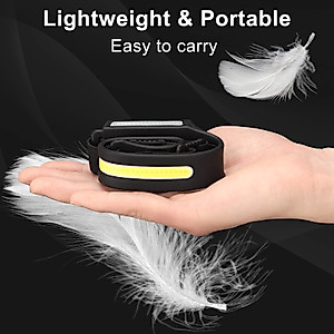 LED Headlamp Rechargeable, Flexbeam Headlamp Flashlight for Adults with Motion Sensor, Adjustable Headband Head lamp to Wear, Waterproof Hardhat Headlight for Outdoor Camping, Running, Hiking, Fishing