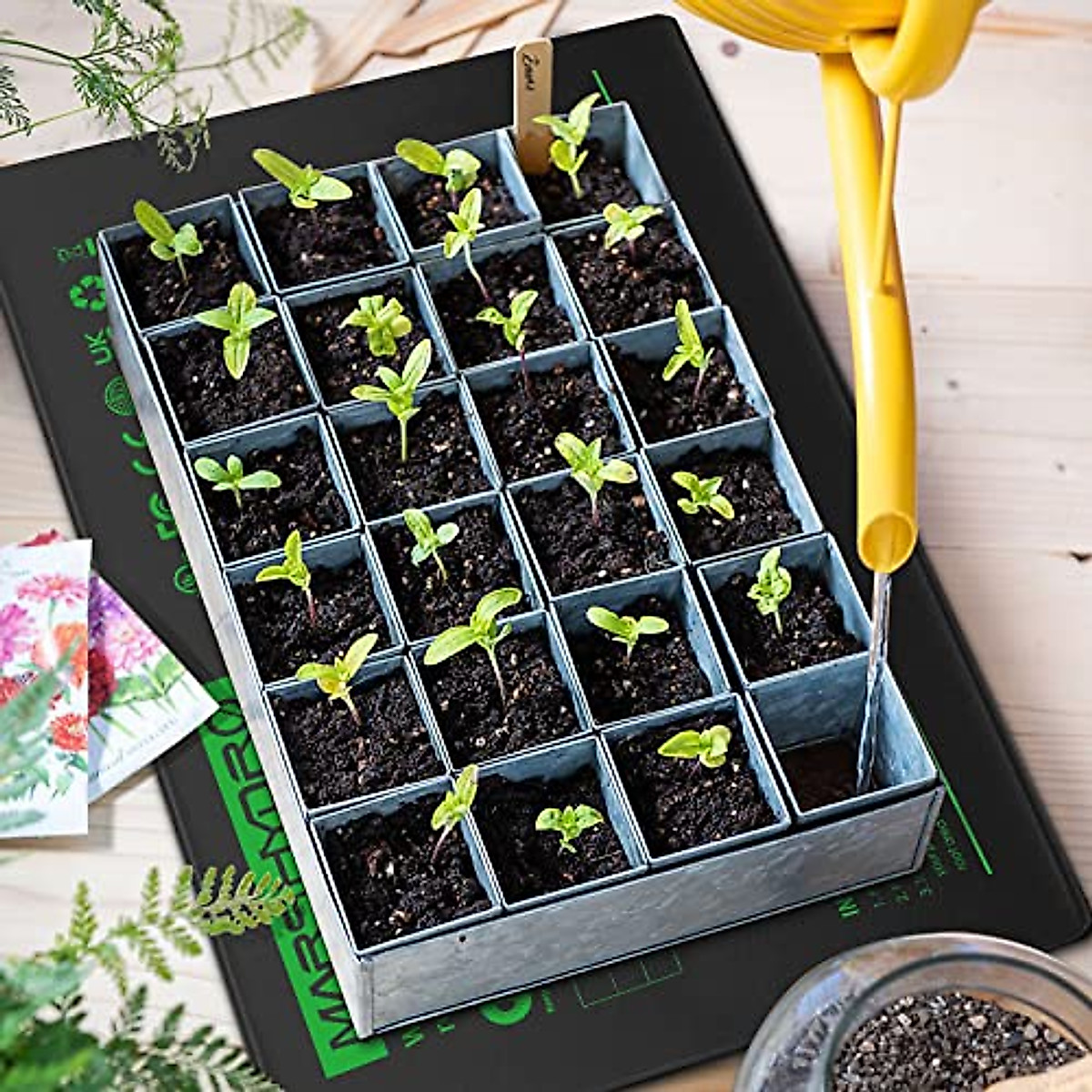 MARS HYDRO Seedling Heat Mat Waterproof 10''x 20.75'' and Digital Thermostat Comb Set with Propagation Heating Mat Temperature Controller for Indoor Seed Starting