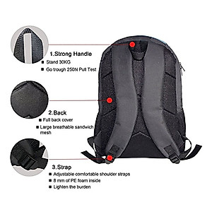 Dellukee Middle School Backpack 3D Wolf Printed Black Book Bag For Teens Boys Girls One_Size