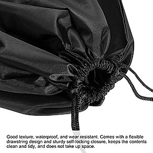 PATIKIL Clothes Storage Drawstring Bag, 31.5" Height Clothing Blankets Double Drawstrings Bags for Camping Travel, Black