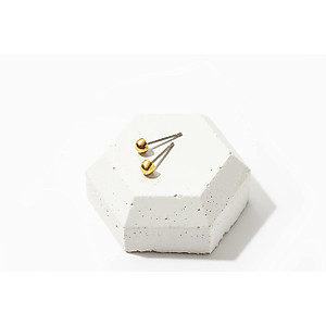 Tini Lux | Hypoallergenic Earrings | Mini Layla Stud Earrings | Gold | Titanium Stud Earrings for Women | Gold Earrings Studs, Sensitive Ears, Trendy Womens Earring Set