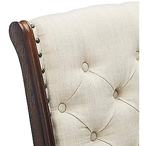 Coaster Furniture Glen Cove Dining Chairs with Button Tufting and Nailhead Trim Antique Java and Cream (Set of 2) 110312