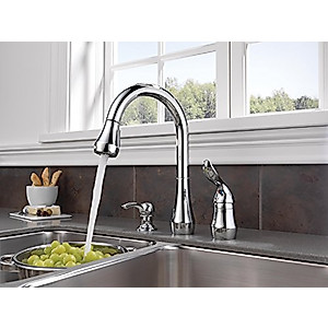 Peerless P188102LF-SD Apex Single Handle Kitchen Pull-Down with Soap Dispenser, Chrome