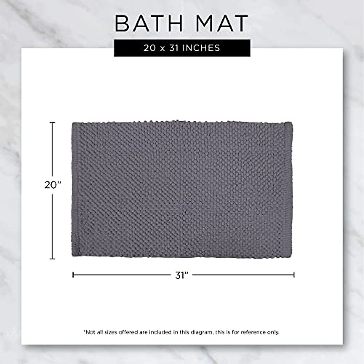 DII Tufted Shower/Bath Mat Soft Absorbent Bathroom Rug, Plush & Machine Washable, 20x31-Inches, Mauve, You Look Great