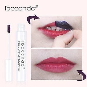 ibcccndc Peel Off Lip Stain Kit Long Lasting Smudge Proof, Waterproof,Tattoo Lipstick 2 Colors Lip Stain for Hyper-Brilliant Color Lips (Charming 10&14)