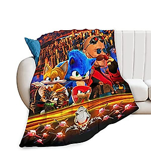 Cartoon Hedgehog Throw Blanket Ultra Soft Flannel Fleece Blanket Livingroom Sofa Blanket Lightweight Plush for Kids Adults 60"x50"