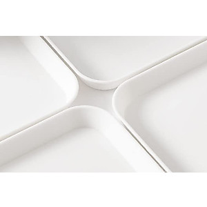 AKOAK 1 Pack Nordic Style Rectangular Plate Home Simple Breakfast Tray, Plastic Tea Tray Dinner Plate Dessert Tray