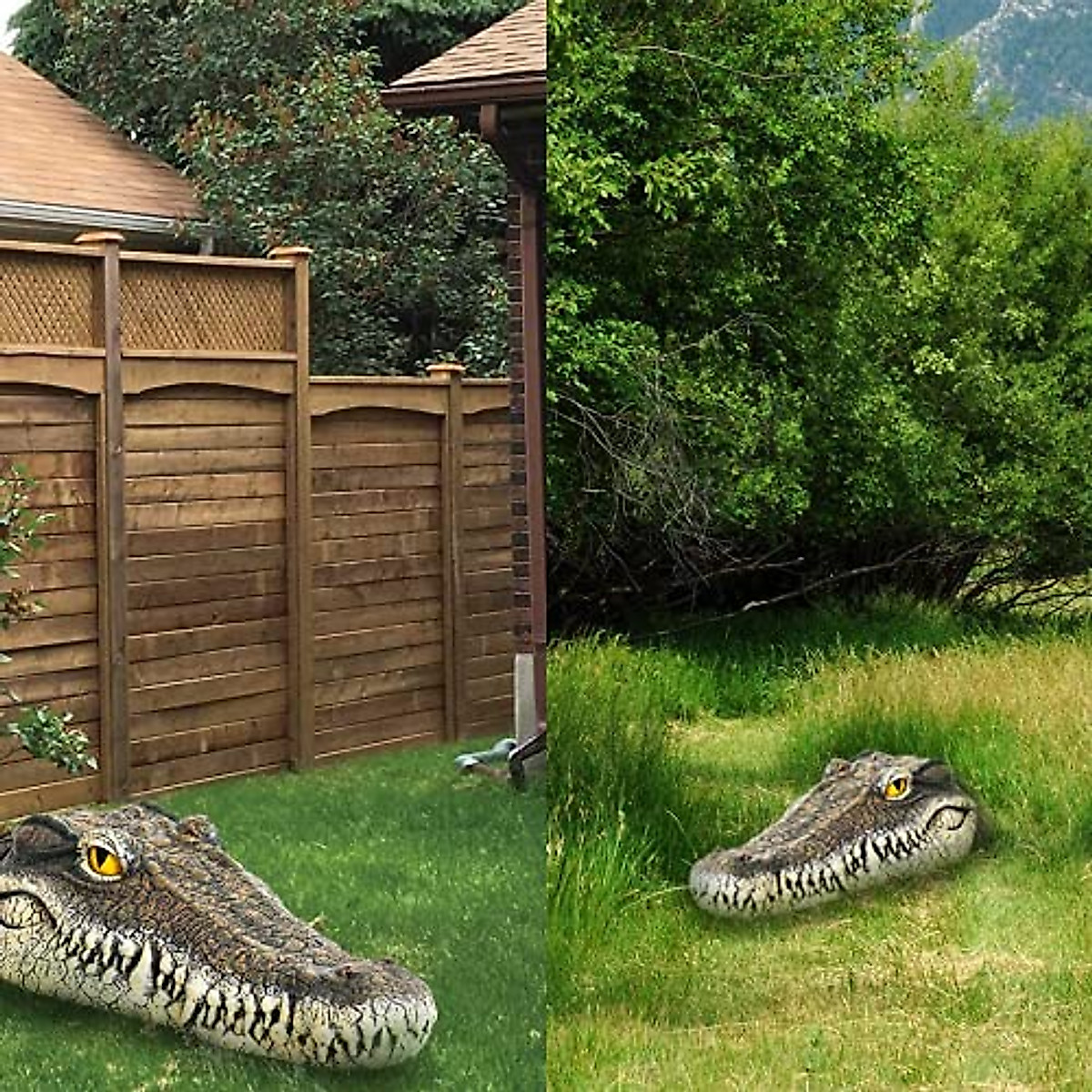 GARTENGERATE Pond Floating Alligator Head Decoy, Outdoor Pools Float Fake Gator Head Deterrent Ducks, Crocodile Head for Decorations, Swimming Pool, Koi Pools, 13 x 5.5 x 2.8 Inches