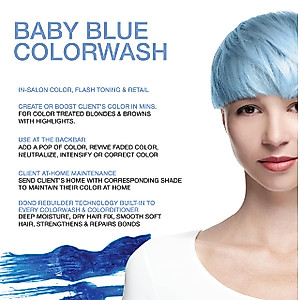 Celeb Luxury Viral Colorwash, Professional Semi-Permanent Hair Color Depositing Shampoo, Pastel Baby Blue