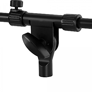 On-Stage MSA9800 Tele-Boom with Dual Microphone Capability,Black