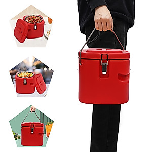 DYRABREST 2.5 Gallon Insulated Soup Container Commercial Food Warmer Portable Food Hot Box for Hot or Cold Food, Insulated Soup Carrier Coolers for Restaurant, Canteen,Home Party Lunch