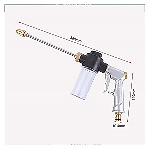 YANGPING HONGHUAER High Pressure Water Spray Gun Washing Machine Car Washing Machine Garden Watering Hose Nozzle Sprinkler Foam Cleaning Water Gun (Color : EU Plug)