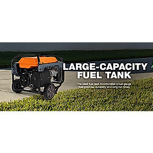 Generac 7678 GP3600 3,600-Watt Portable Generator 50-State / CARB Compliant for Reliable Power Anywhere, 24" W x 22.5" D x 21.3 H, Orange/Black