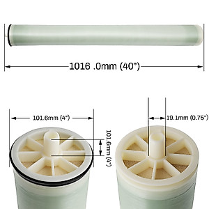 BW-4040, RO Membrane 4040, BW-4040 Reverse Osmosis Membrane for Desalination, Commercial, Industrial, Agricultural, Whole House, Size 4" x 40", 2400 GPD