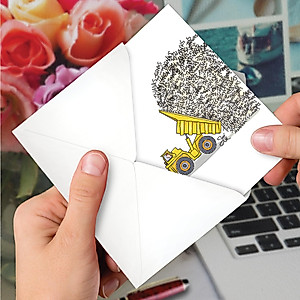 NobleWorks, Funny Thank You Paper Card with 5 x 7 Inch Envelope (1 Card) Gratitude Dump C10861TYG