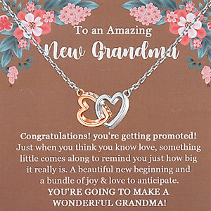 MYOSPARK New Grandma Gift First Time Grandma Necklace Grandma to Be Jewelry Baby Announcement Gift for New Grandma (New Grandma NL)