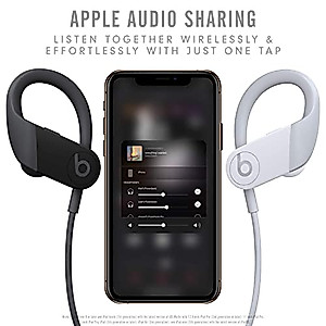 Powerbeats High-Performance Wireless Bluetooth Headphones - Black - MWNV2LL/A (Renewed)