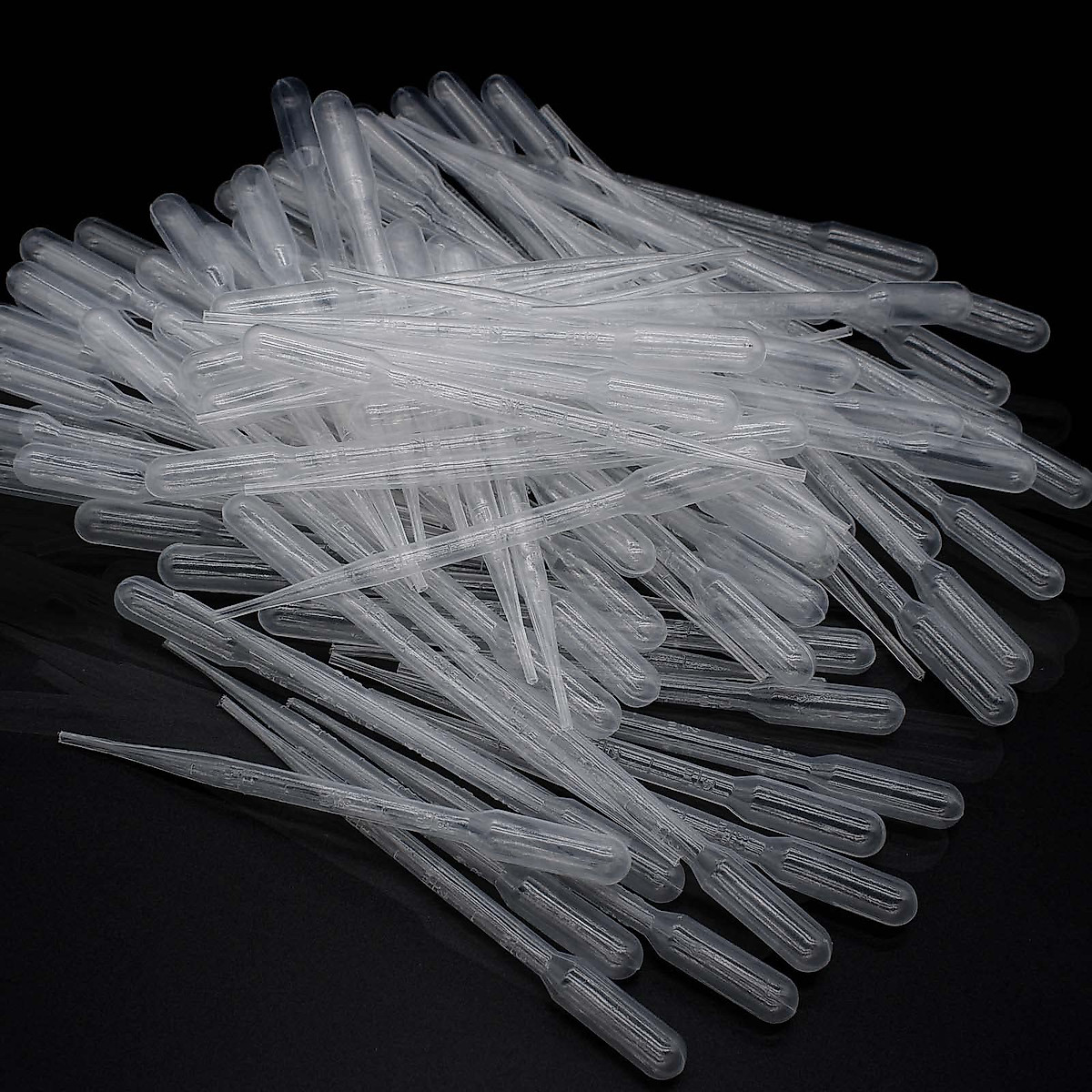 3ml Transfer Pipettes, 100PCS Plastic Disposable Transfer Pipettes Liquid Dropper Plastic Calibrated Dropper Pipetting Clear White