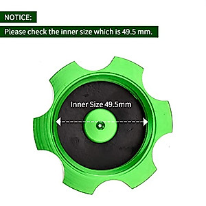 E-riding Gas Fuel Tank Cap, CNC Aluminum Alloy Hexagonal Dirt Bikes Gas Cap with Breather Valve For 50cc 70cc 90cc 110cc 125cc SSR Pit Dirt, Not Fit For ATV (Green)