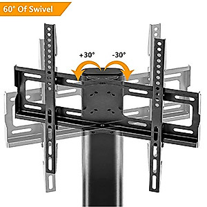 5Rcom Universal TV Stand, Height Adjustable 27 32 37 40 43 46 50 55 60 inch tv Stand, Swivel TV Stand for Bedroom, Living Room, Holds up to 88 lbs, TV Stand Mount