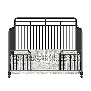 Little Seeds Monarch Hill Hawken 3 in 1 Convertible Metal Crib, Black