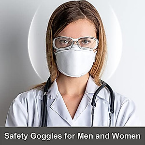 OXG 12 Pack Stylish Safety Glasses Goggles for Women, ANSI Z87.1 Protective Eyewear Blue Light Blocking Anti Dust UV Eye Protection Glasses For Nurses Lab