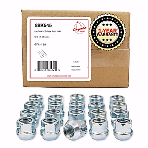 Wheel Accessories Parts 20 Pcs M12 x 1.5 12 x 1.5 Thread Open End Bulge Acorn 21mm 0.84" Long Lug Nuts Zinc 3/4" 19mm Hex Fits Many Chevy Honda Toyota Passenger Cars with Aftermarket Wheels