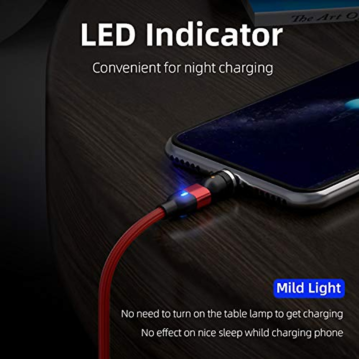 Bojianxin 540° Rotation Magnetic Charging Cable（7-Pack, 1.6ft/3.3ft/3.3ft/6.6ft/6.6ft/10ft/10ft） Magnetic USB Cable, 3 in 1 Magnetic Phone Charger Compatible with Micro USB, Type C etc