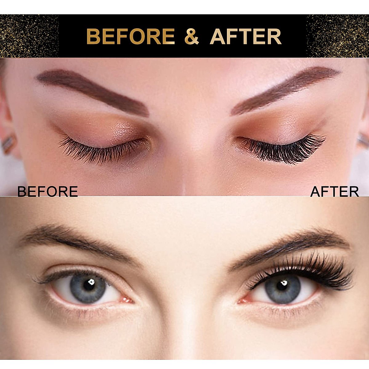 Magnetic Eyelashes without Eyeliner, 3 Pairs Natural Looking Magnetic Lashes without Eyeliner, 3D Effect Reusable Waterproof Fake Eyelashes with Tweezers, Easy to Wear, No Glue Needed