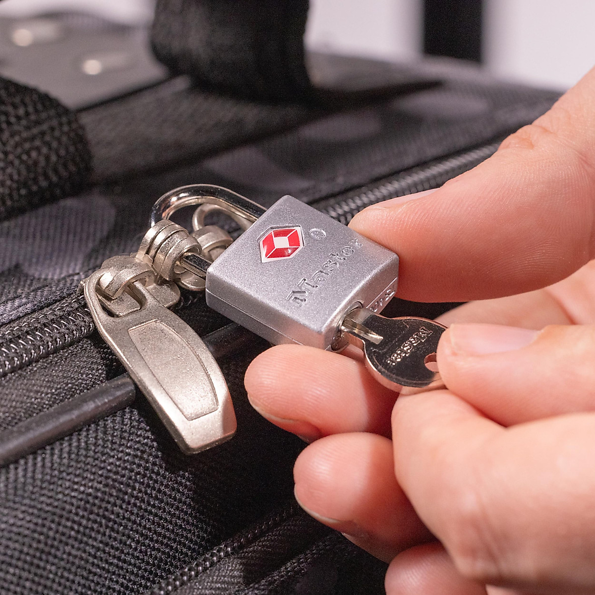 Master Lock TSA Luggage Locks with Key, TSA Approved Lock for Backpacks, Bags and Luggage, 4 Pack, 4683Q