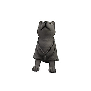 World of Wonders Zen Animals Meditation Outdoor Garden Statues | Asian Patio Decor and Front Yard Statues | Garden Welcome Statue Zen Items for Office - Cat