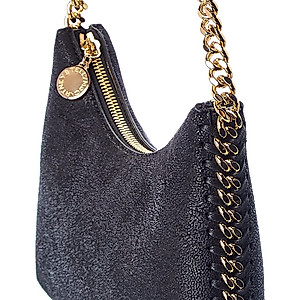 Stella McCartney Falabella Mini Zip Shoulder Bag Black One Size