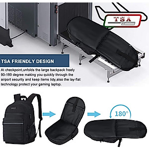 KEOFID Anti-thief travel laptop backpack with USB charging port for men and women,school bookbag for college girls and boys,(Full black)