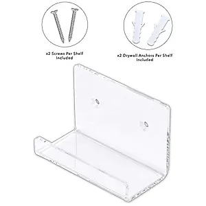 X-FLOAT Clear Floating Shelves (Wall Mounted) for Displaying Comic Books (Set of 6)