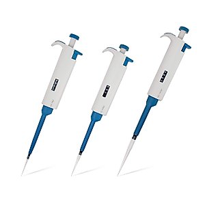 MicroPipette Kit: 3 IVYX Scientific Pipettors (0.5-10μl; 10-100μl; 100-1000μl), Adjustable Single Channel Multi-Volume Autoclavable Pipettes