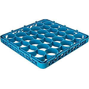 Carlisle FoodService Products REW30S14 OptiClean NeWave Polypropylene 30-Compartment Short Glass Rack Extender, 19-3/4" Length x 19-3/4" Width x 10.87" Height, Blue (Case of 6)