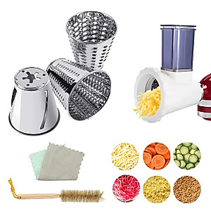 PROKITCHEN Thicken Slicer/Shredder Attachment for KitchenAid Stand Mixers,Vegetable Chopper, Salad Maker, Cheese Grater